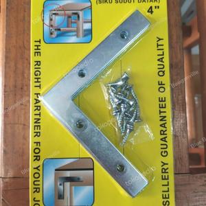 Jual PREMIUM Siku Sudut Datar Flat Corner Bracket Sellery 4 inch 4pcs ...