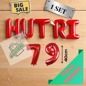 Jual (1set) balon f huruf HUT RI 79,balon HUT RI 79,balon f agustusan ...