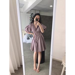 Jual Selim Label Megan Dress Korean Mini Dress Wrap Dress Lilit Wanita ...