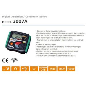 Jual KYORITSU 3007A Meger Digital insulation continuity tester Megger ...