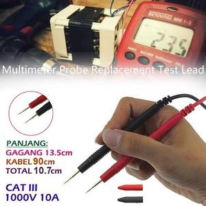 Jual Kabel Multitester Jarum Runcing CATIII 1000V 10A Gold Plate Cable ...