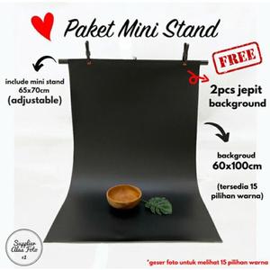 Jual SAF paket mini stand + background foto home studio alasfoto - Kota ...