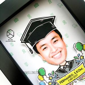 Jual Bingkai Ucapan Wisuda Doodle Art Pop Up 3D Frame Graduation Best ...