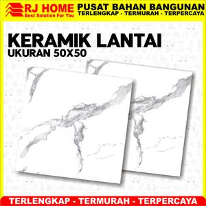 Jual KERAMIK LANTAI 50X50CM MOTIF CARARA TEXTURE KILAP - Kota Bekasi ...