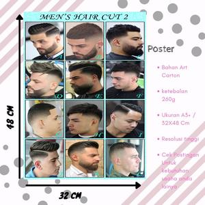 Jual 3 Lembar Poster pangkas rambut / Model rambut pria korea / model ...