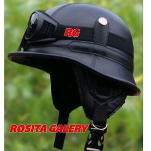 Jual Helm retro milenial nazi crazy hitam kombinasi kacamata/helm retro ...