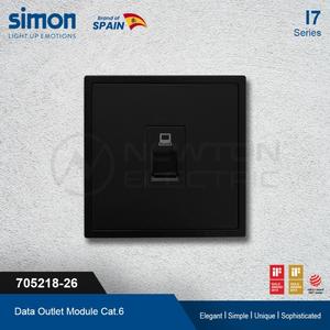 Jual Simon I7 Black Outlet Data Rj45 Cat6 - Hitam (Tanpa Frame) New ...