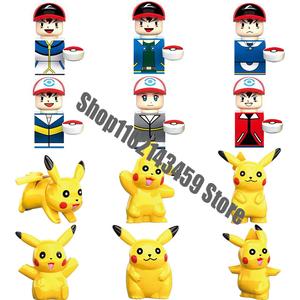 Jual Pokemon anime cartoon Bricks Pikachu Building Blocks mini action ...