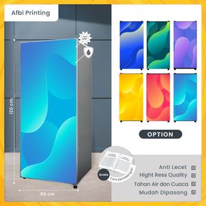Jual Stiker Kulkas 1 Pintu / Sticker Mesin Pendingin 2 pintu Motif ...
