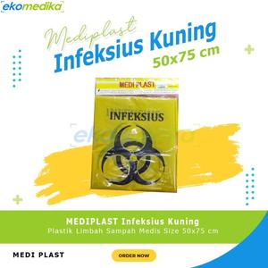 Jual Plastik Limbah Sampah Medis Infeksius Kuning 50x75 isi 12 ...