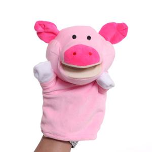 Jual NEW 25cm Animal Hand Puppet Pink Pig Plush Toys Baby Educational ...