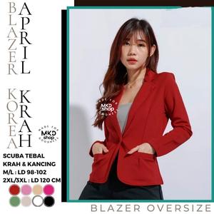 Jual Blazer Wanita Lengan Panjang Gaya Korea April MKD SHop / Blazer ...