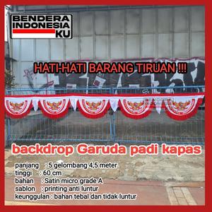 Jual Bendera Panggung Backdrop Bendera Merah Putih Panjang Garuda ...