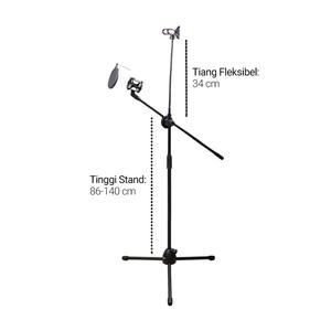 Jual STAND TIANG MIC MICROPHONE & SMARTPHONE HOLDER 360 DEGREE - Kota ...