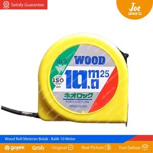 Jual PREMIUM Meteran Wood Bolak Balik 10m Lebar 1 Inch Bahan Tebal 10 ...