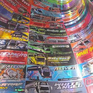Jual STIKER LOGO BUS BASURI COKLAT ISI 45 PC / STIKER BUS BASURI VIRAL ...