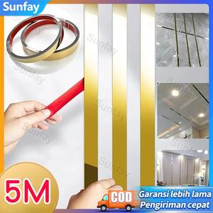 Jual PRODUK TERBARU!! 5M sticker lantai keramik/List Plat Strip Mirror ...