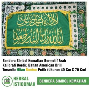 Jual Bendera Simbol Kematian Warna Hijau, Putih, Kuning Full Bordir ...