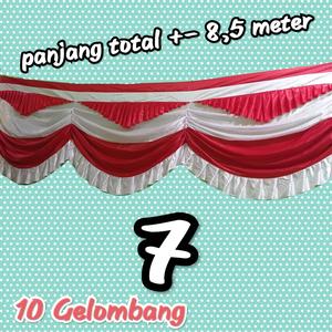 Jual Bendera Kain Dekorasi Background 10 Gelombang Rumah Dan Panggung ...
