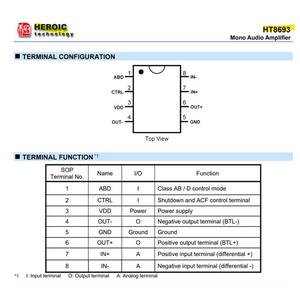 Jual HT8693 Mono 9W Audio Amplifier SOP-8 HT8693sp Heroic Technology ORIGINAL - Kab. Karanganyar ...
