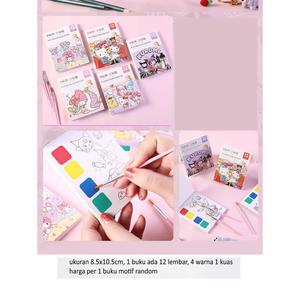 Jual [LOGU] Buku gambar mewarnai travel, Pocket coloring book, Buka ...