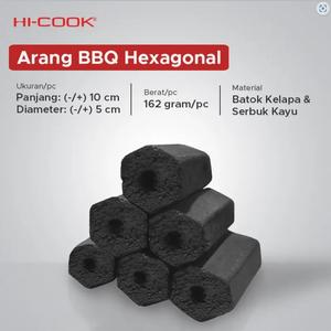 Jual HI-COOK Arang Briket BBQ Hexagonal Premium Quality - Arang ...