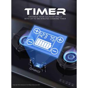 Jual KOMPOR NIKO KITARO DOUBLE TIMER warna black kompor tanam 2 tungku ...