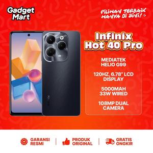 Promo INFINIX Hot 40 Pro 12/256GB - Garansi Resmi - BLACK Cicil 0% 3x ...