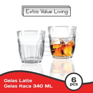 Jual Gelas Kaca 6 Pcs Gelas Minum Set Kopi Teh Gelas Latte 340 ML Verona Citinova - Jakarta ...