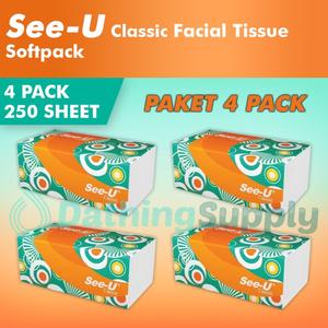 Jual PAKET 4 PACK SEE-U Classic Facial Tissue 250 Sheet 2 ply Tisu ...