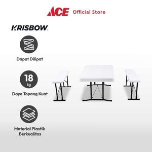 Jual Ace Krisbow Set Meja & Bangku Bench Lipat - Putih Kursi Dan Meja ...