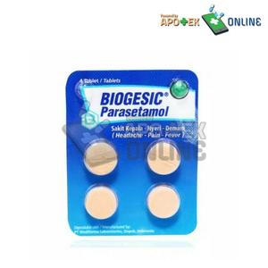 Jual BIOGESIC 1 STRIP 4 TAB / PARACETAMOL / DEMAM - Kota Semarang ...