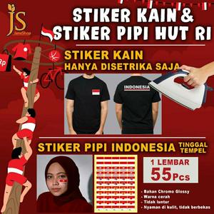 Jual Isi 55pcs Sticker Bendera Pipi Sticker Label Baju Kemerdekaan ...