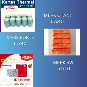 Jual (Pack) Kertas Thermal Merk Forte, Merk Otani, Merk SW Kertas Roll ...