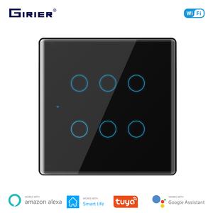 Jual GIRIER Smart Wifi Switch Brazil 4/6 Gang Smart Touch Panel ...