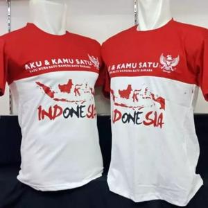 Jual kaos 17 agustus 1945/hut kemerdekaan kaos merah putih gbr peta ...