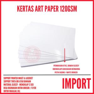 Jual Kertas Art Paper A4 120 gsm isi 50 lembar / Kertas Art Paper 120 ...
