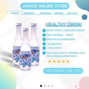 Jual Air OXY Oksigen Oxygen Drinking Water Botol 470ml 1 Box isi 24 ...