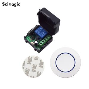 Jual Self-learning 1 Button Round RF Transmitter 433 Mhz Wireless ...