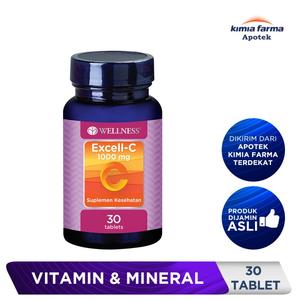 Promo WELLNESS EXCELL-C 1000 MG 30 TABLET / VITAMIN C / KIMIA FARMA ...