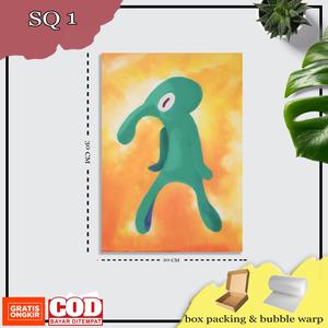 Jual HIASAN DINDING SPONGEBOB SQUAREPANTS MINIMALIS LUKISAN SQUIDWARD ...