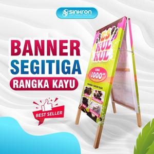 Jual PLANG MEREK - SPANDUK STAND BANNER RANGKA KAYU 2 SISI /SPANDUK ...