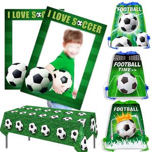 Jual Football Party Photo Booth Selfie Frame Soccer Themed Background ...