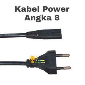 Jual Kabel Power Angka 8 Kabel Printer Panjang 1.5 Meter Hitam - Kab ...