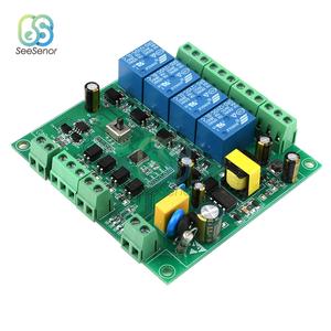 Jual AC 220V Modbus RTU 4 Channel Relay Module Switch RS485/TTL UART ...