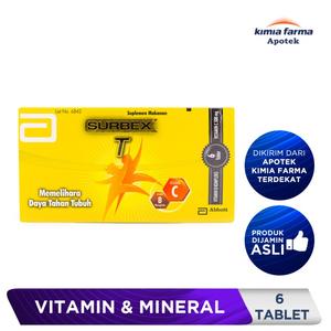 Jual SURBEX T STRIP 6 TABLET / MULTIVITAMIN / KIMIA FARMA - Kab ...