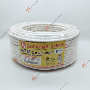 Jual Kabel Supreme Cable NYM 3x2.5 mm Tunggal Putih Roll 50M Best ...