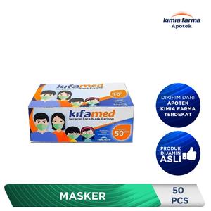 Jual KIFAMED FIT SURGICAL MASKER EARLOOP DUS ISI 50 PCS / MASKER - Kota ...