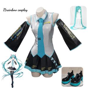Jual Miku Cosplay Anime Miku Formula Clothing Cosplay Costume Girl Miku ...