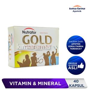 Jual NUTRAFOR GOLD DUS 40 KAPSUL / SUPLEMEN KESEHATAN / KIMIA FARMA ...